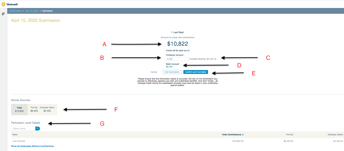 Using Forfeiture Balance – ProgramPay